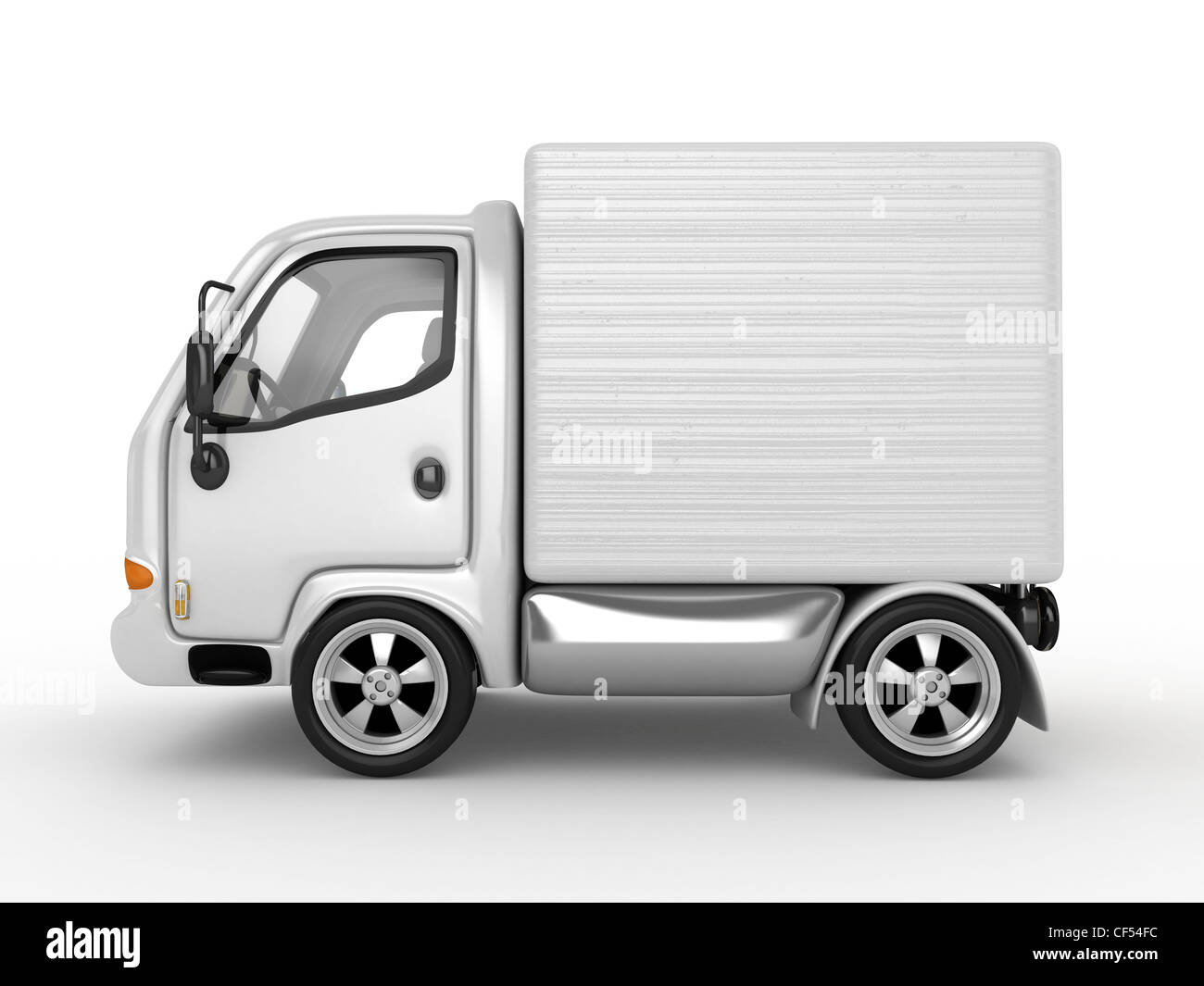 3D White Van isolated Stock Photo - Alamy