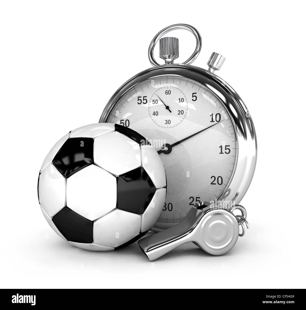 Soccer time clock game Black and White Stock Photos & Images - Alamy