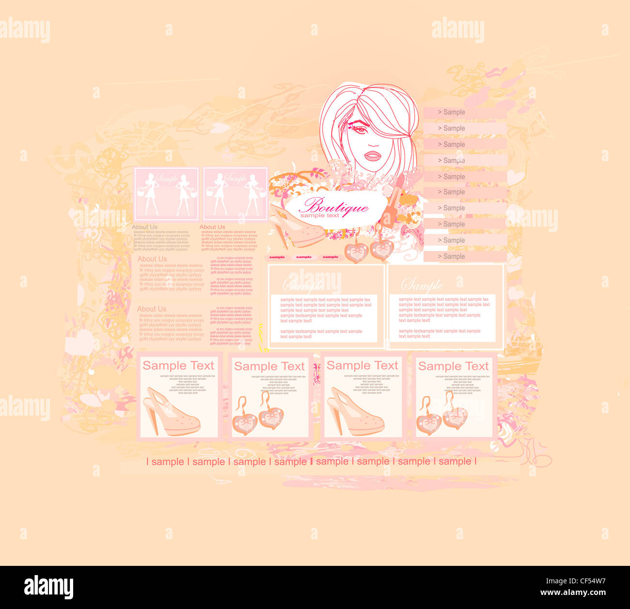 Fashion shopping Website template Stock Photo - Alamy