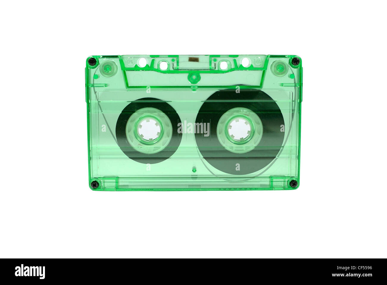 transparent cassette tape isolated in white with clipping path included ...