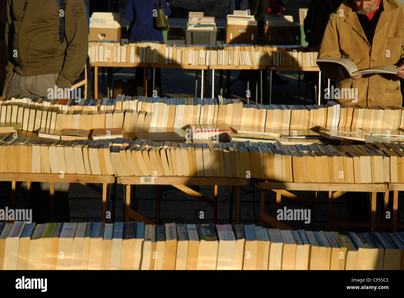 Second hand book stalls near the National Film Theatre on South Bank ...