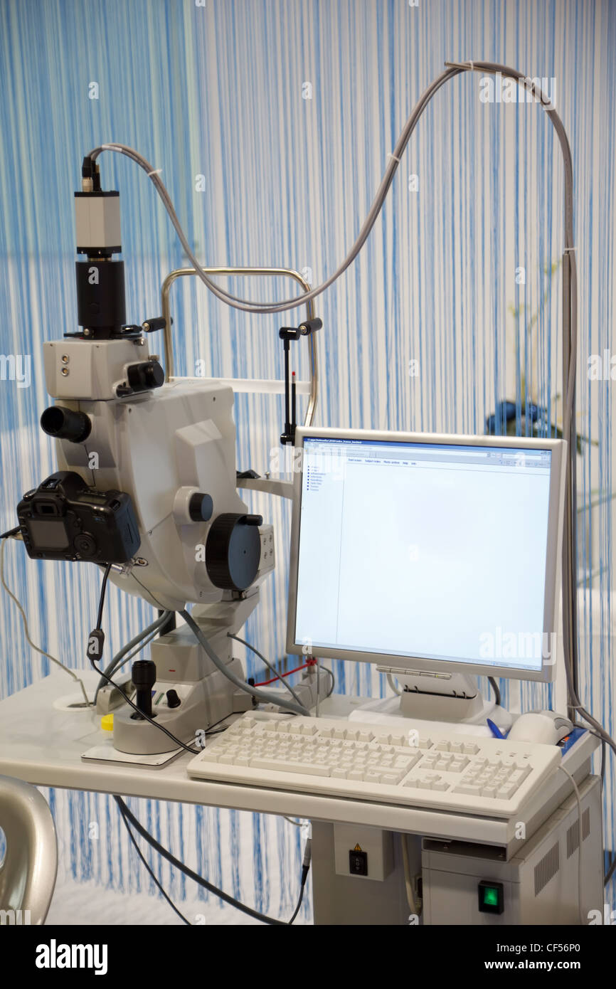 Medical Equipment. Microscope with camera connected to your computer ...