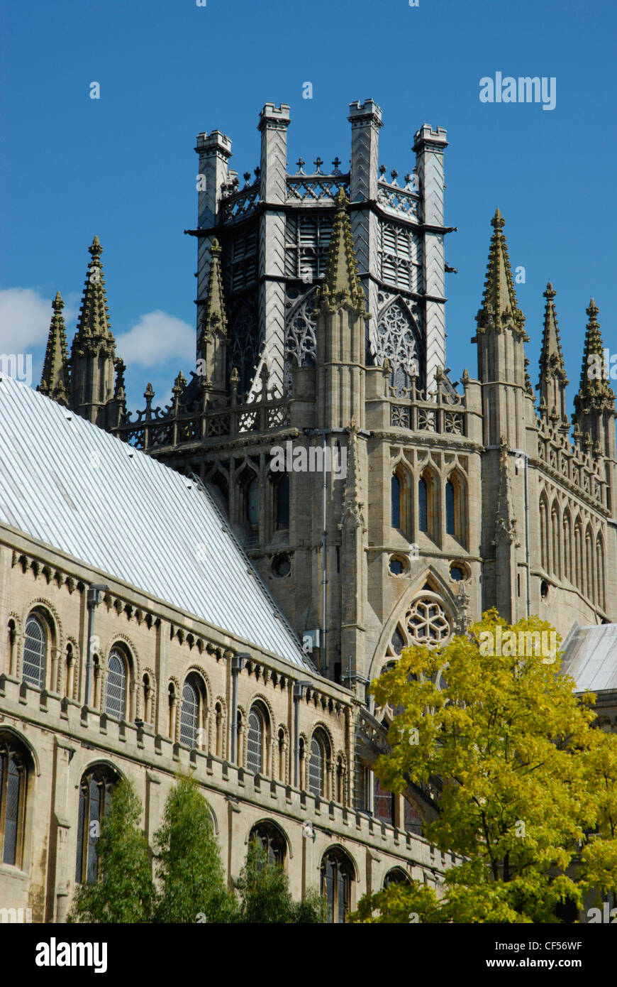 A south view of Ely Cathedrals Octagon Tower Stock Photo - Alamy