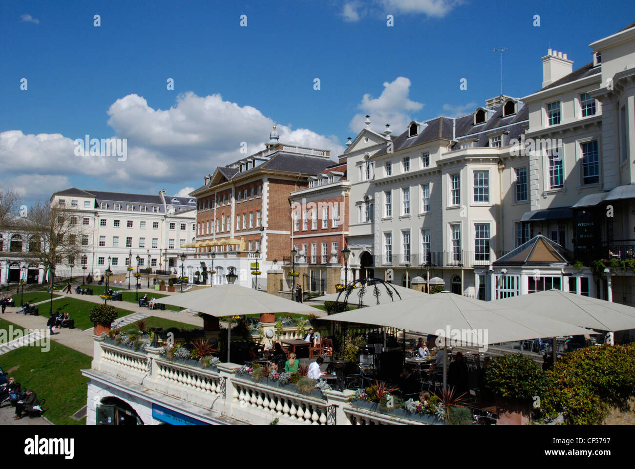 A view of the period architecture at Richmond Riverside Stock Photo - Alamy