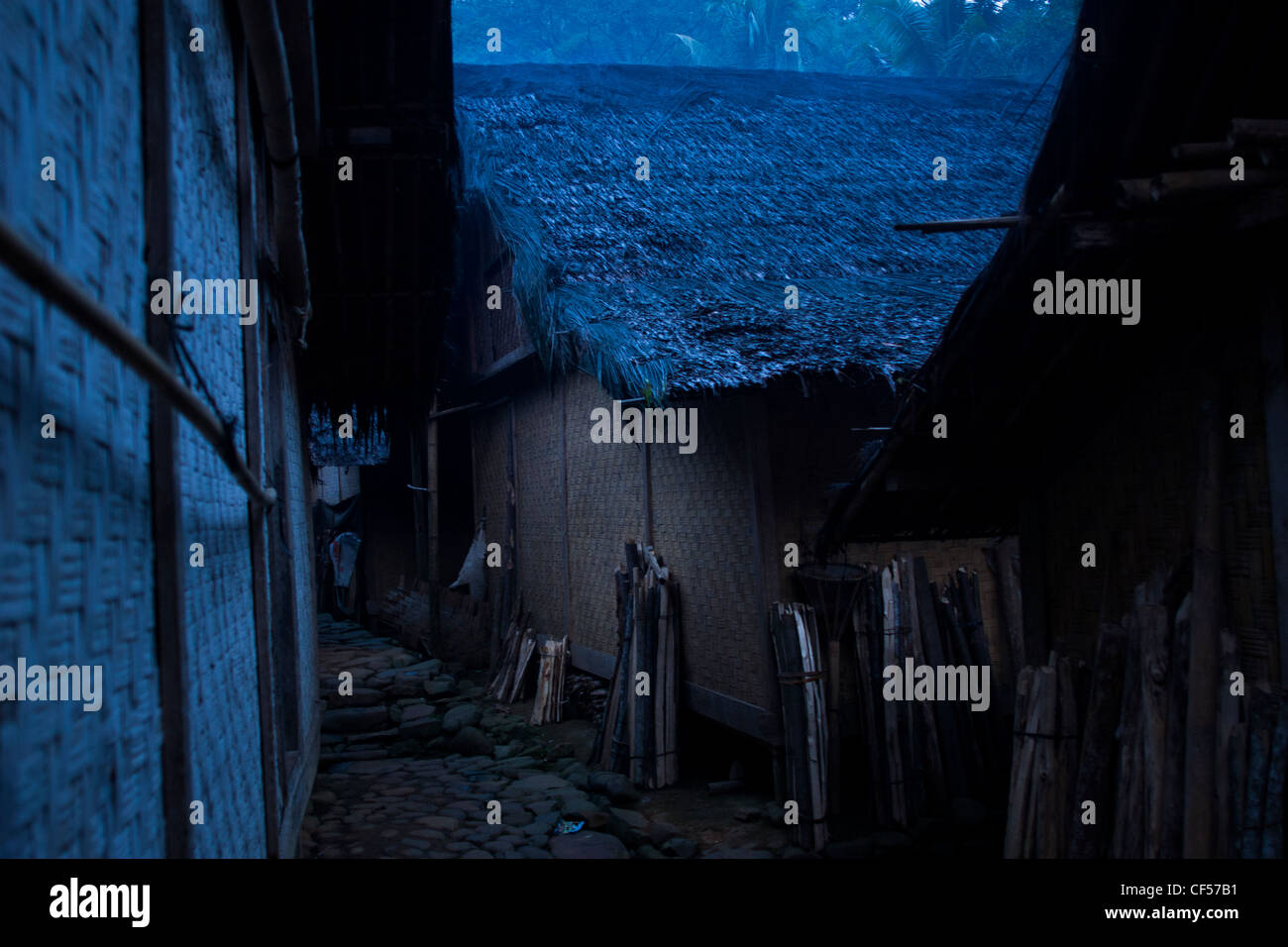 The atmosphere at the corner of the housing in the village Gajeboh when ...