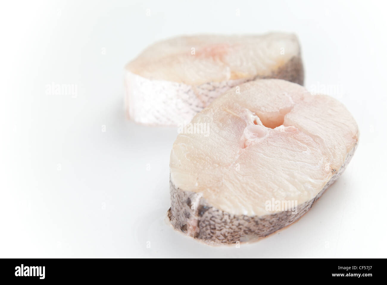 Fresh slice of hake Stock Photo - Alamy