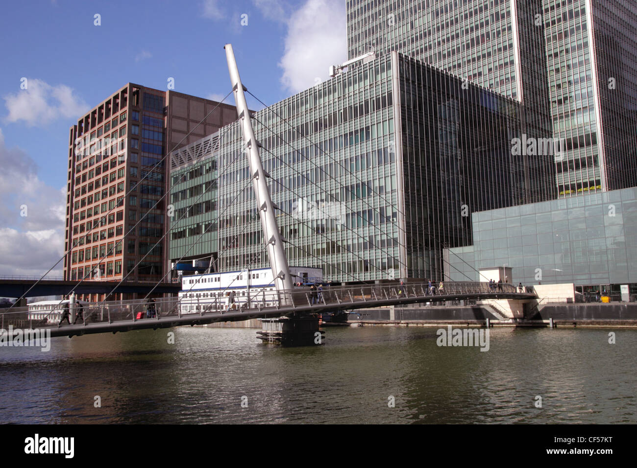 South Quay footbridge Docklands London Stock Photo - Alamy