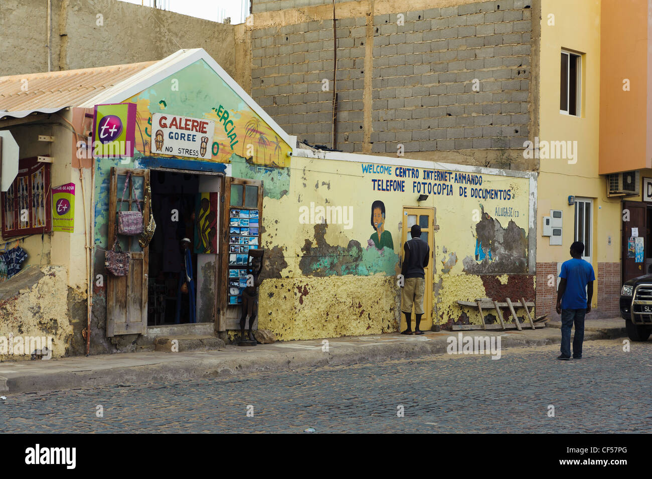 Shop in Santa Maria, Island Sal, Cape Verde Islands, Africa Stock Photo ...