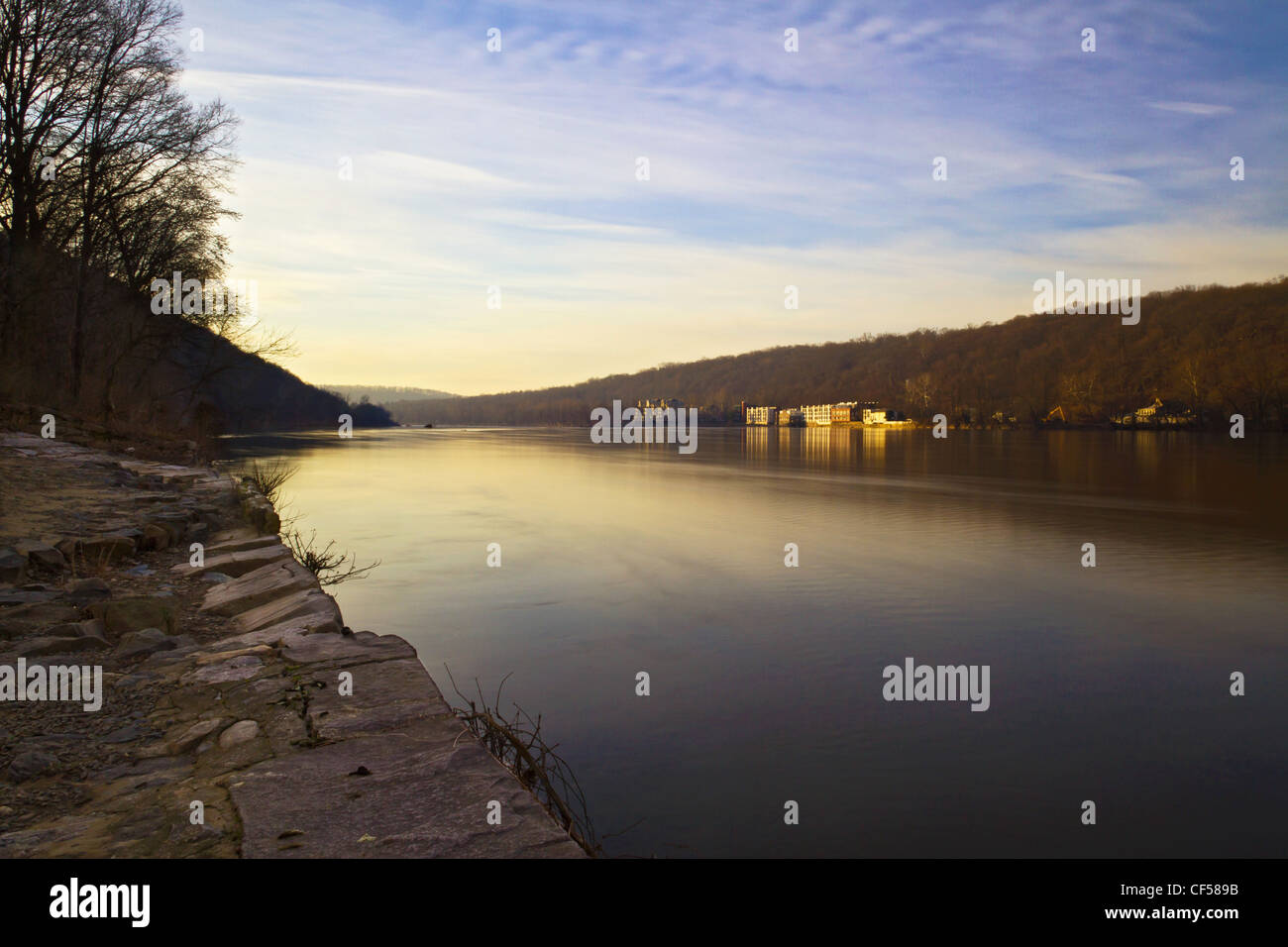 View of the Delaware River in New Hope, Pennsylvania Stock Photo - Alamy