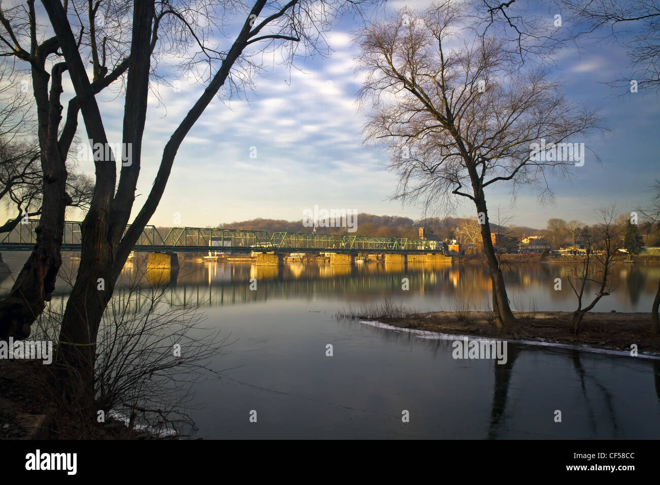 View of the Delaware River in New Hope, Pennsylvania Stock Photo - Alamy