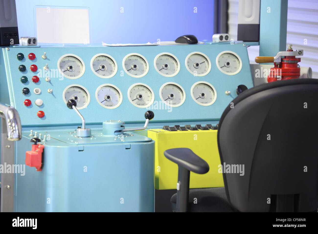 electric locomotive simulator with video and audio systems. focus on ...