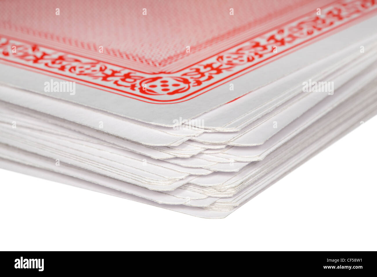 Fragment of deck of playing cards Stock Photo - Alamy