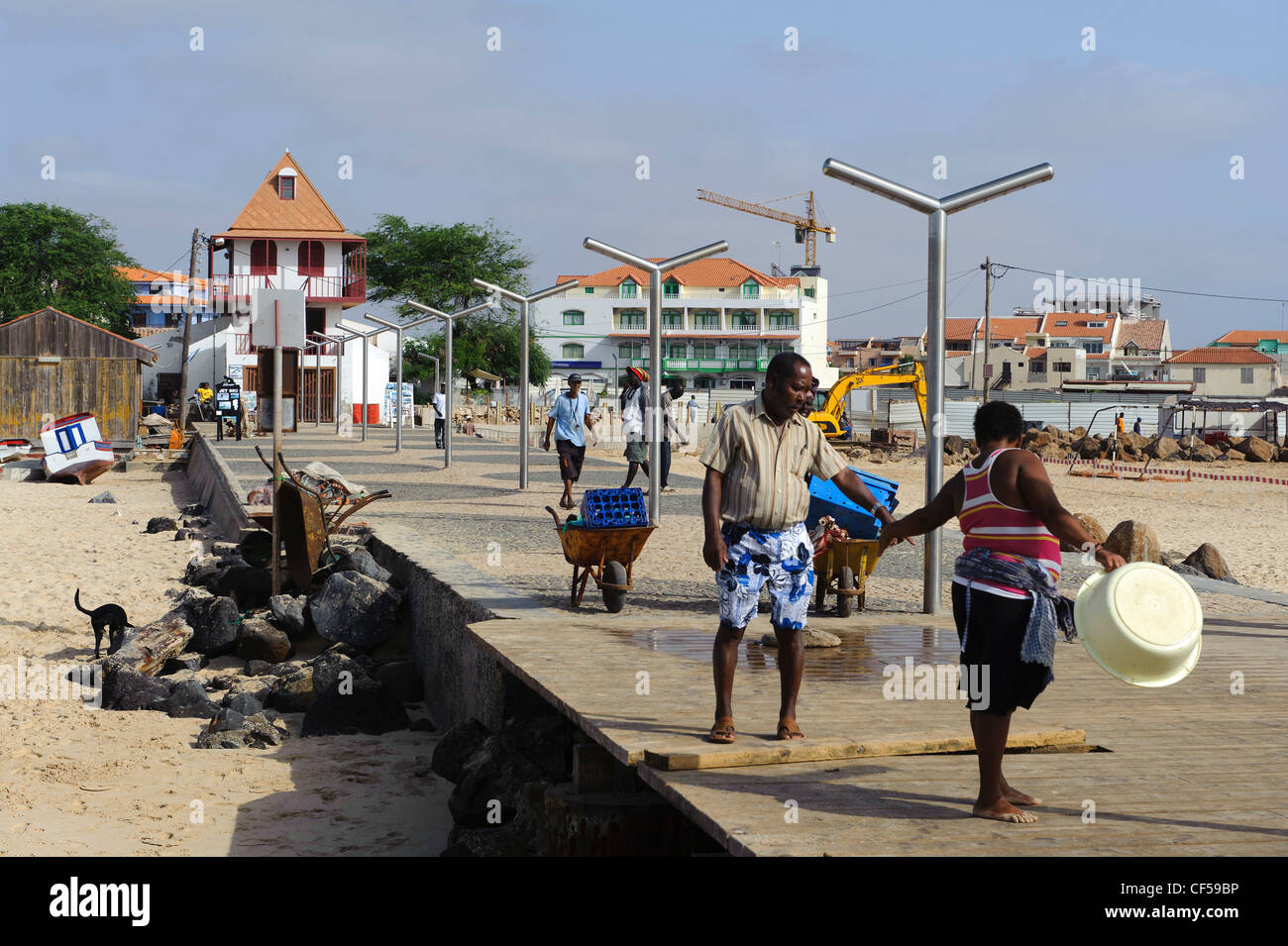 Jetty of Santa Maria, Island Sal, Cape Verde Islands, Africa Stock ...