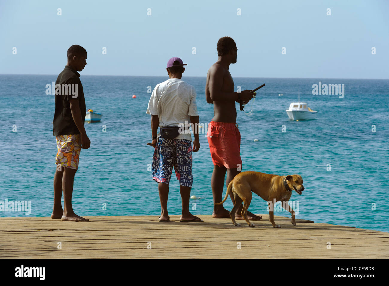 Beach of Santa Maria, Island Sal, Cape Verde Islands, Africa Stock ...