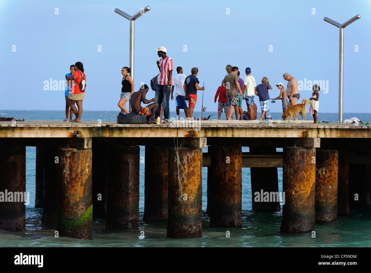 Jetty of Santa Maria, Island Sal, Cape Verde Islands, Africa Stock ...