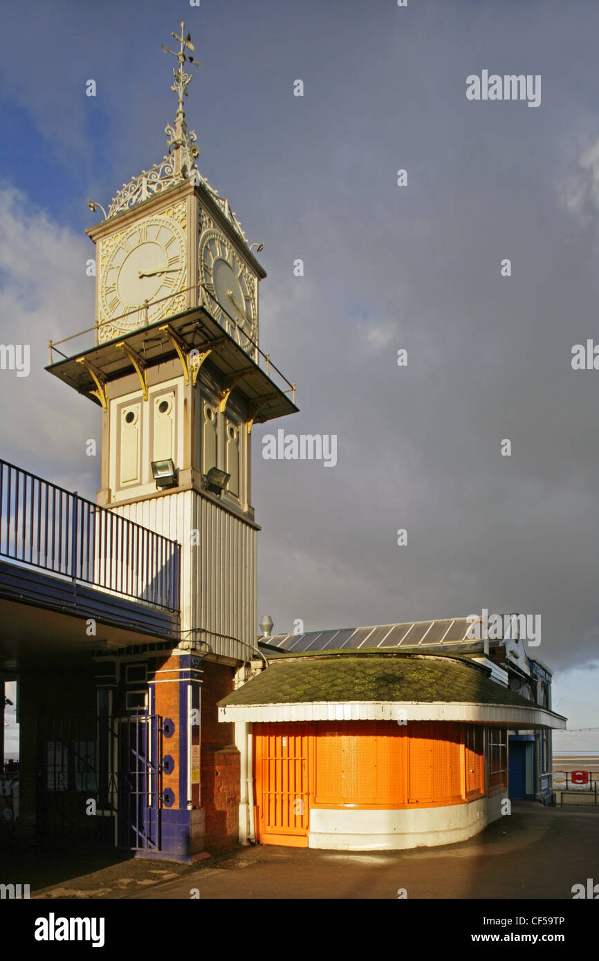 The Victorian Clocktower at Cleethorpes railway station, North East ...