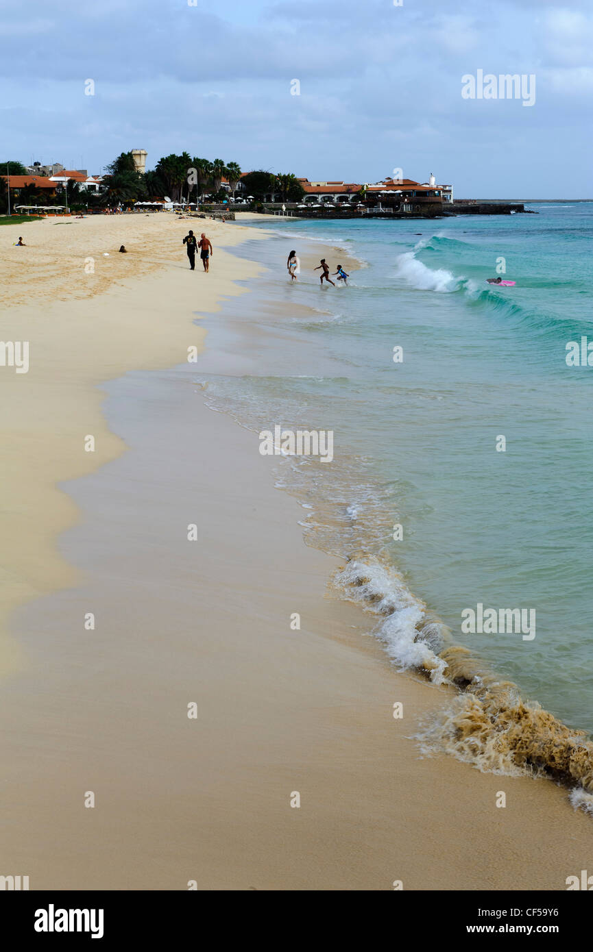 Beach of Santa Maria, Island Sal, Cape Verde Islands, Africa Stock ...