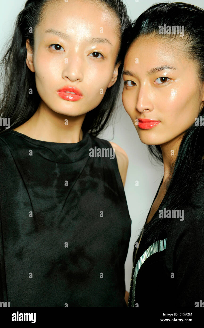 Felder Felder Backstage London Ready to Wear Spring Summer 2012 Stock Photo - Alamy