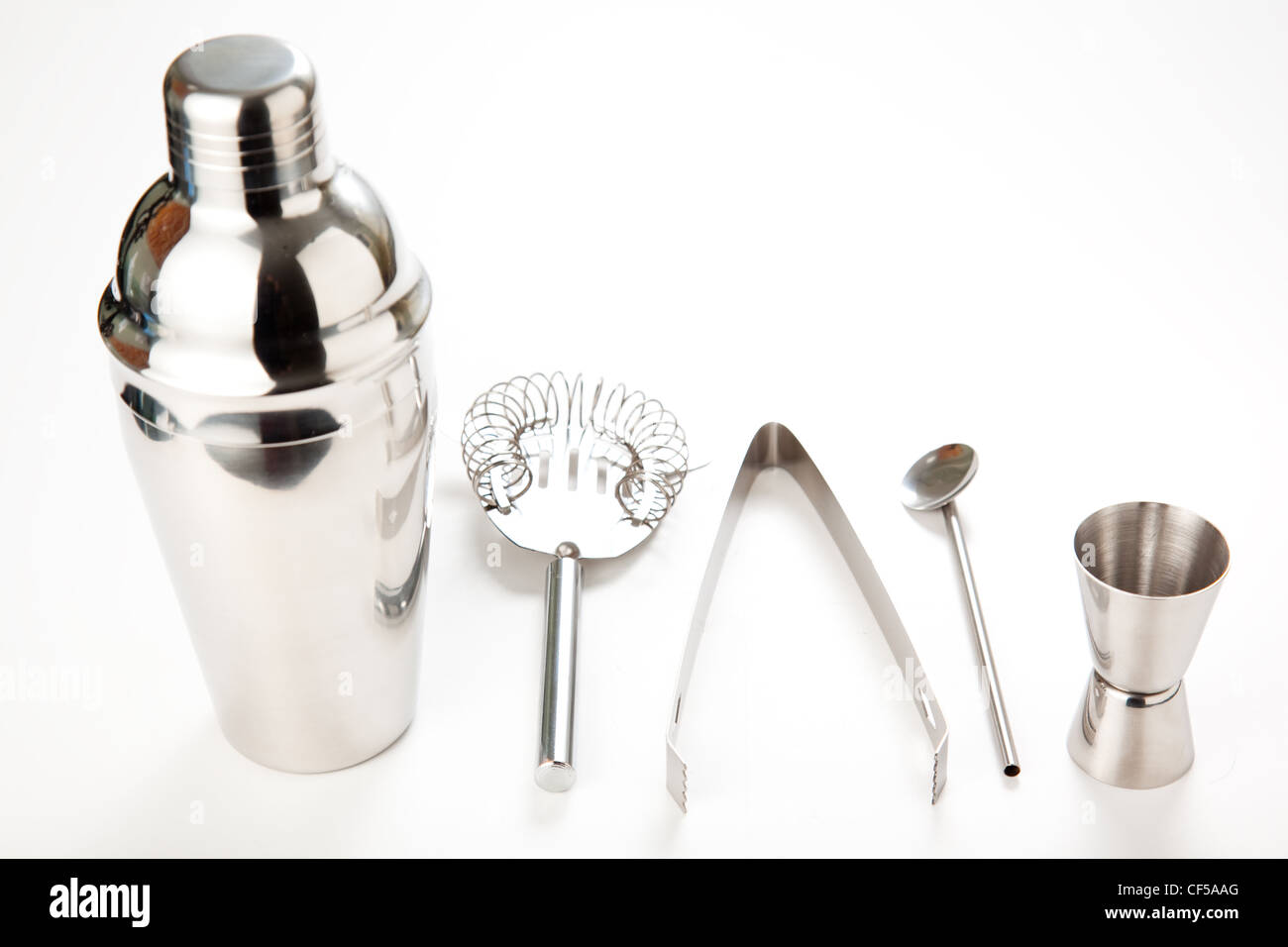 set of shiny aluminum shaker Stock Photo - Alamy