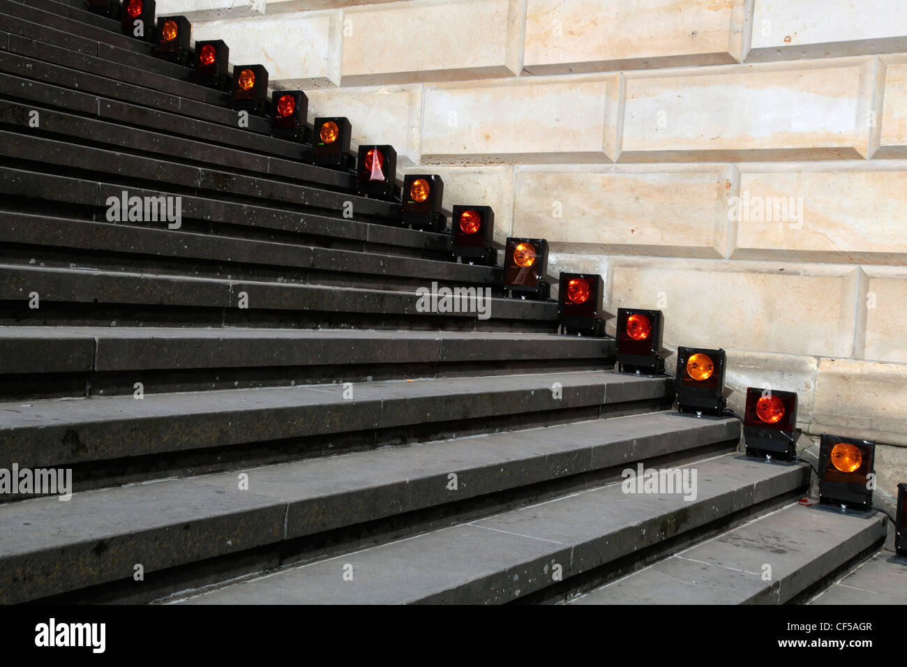 Germany, Berlin, View of dom stairs with lights Stock Photo - Alamy