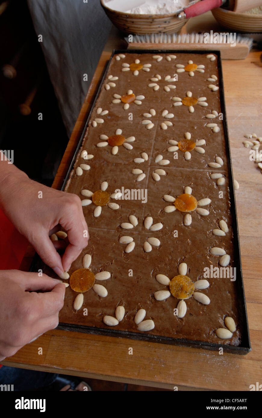 The roasted nuts are used for decorating the gingerbread at the ...