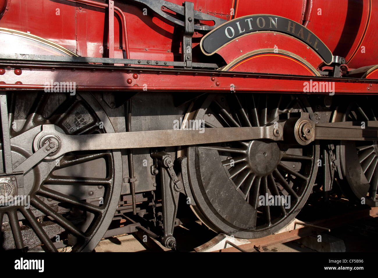 Red steam locomotive hi-res stock photography and images - Alamy
