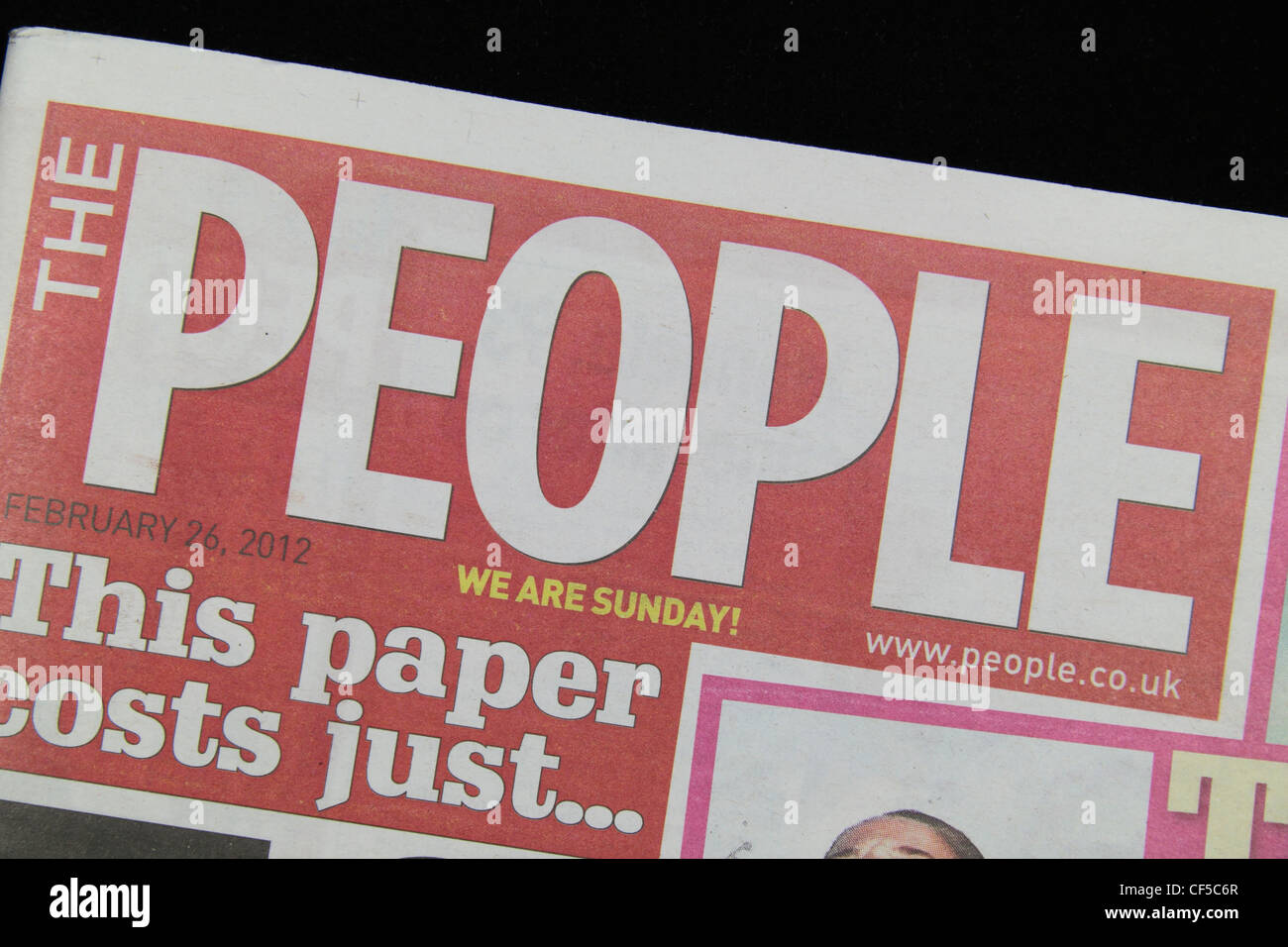 Newspaper red top masthead hi-res stock photography and images - Alamy