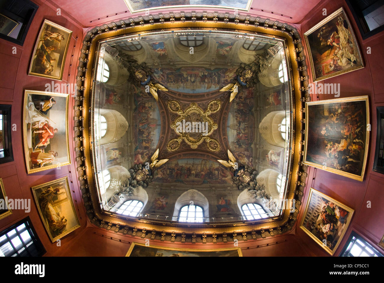 Ceiling inside musee du louvre hi-res stock photography and images - Alamy
