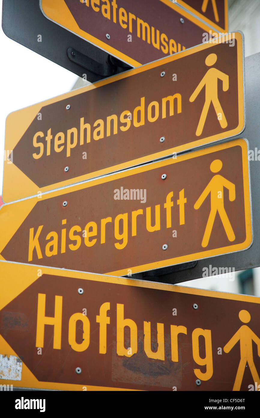 Austria, Vienna, Variety of street name signs Stock Photo - Alamy