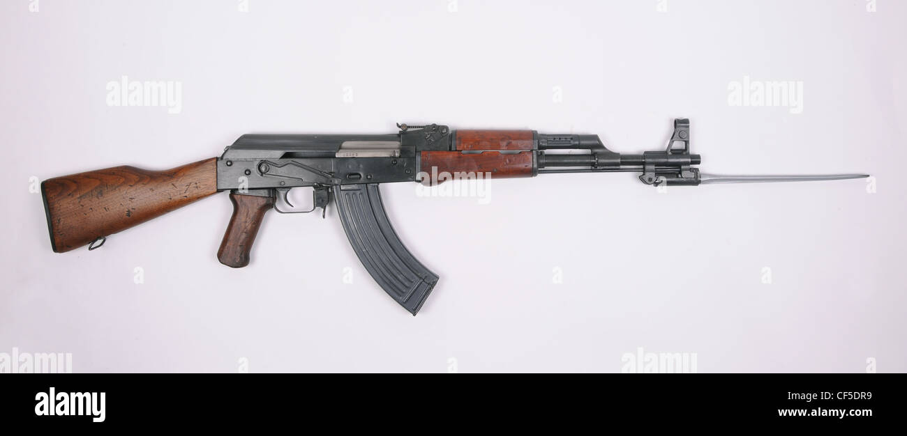 Chinese Type 56 rifle. Based on the stamped receiver Russian AKM, with ...