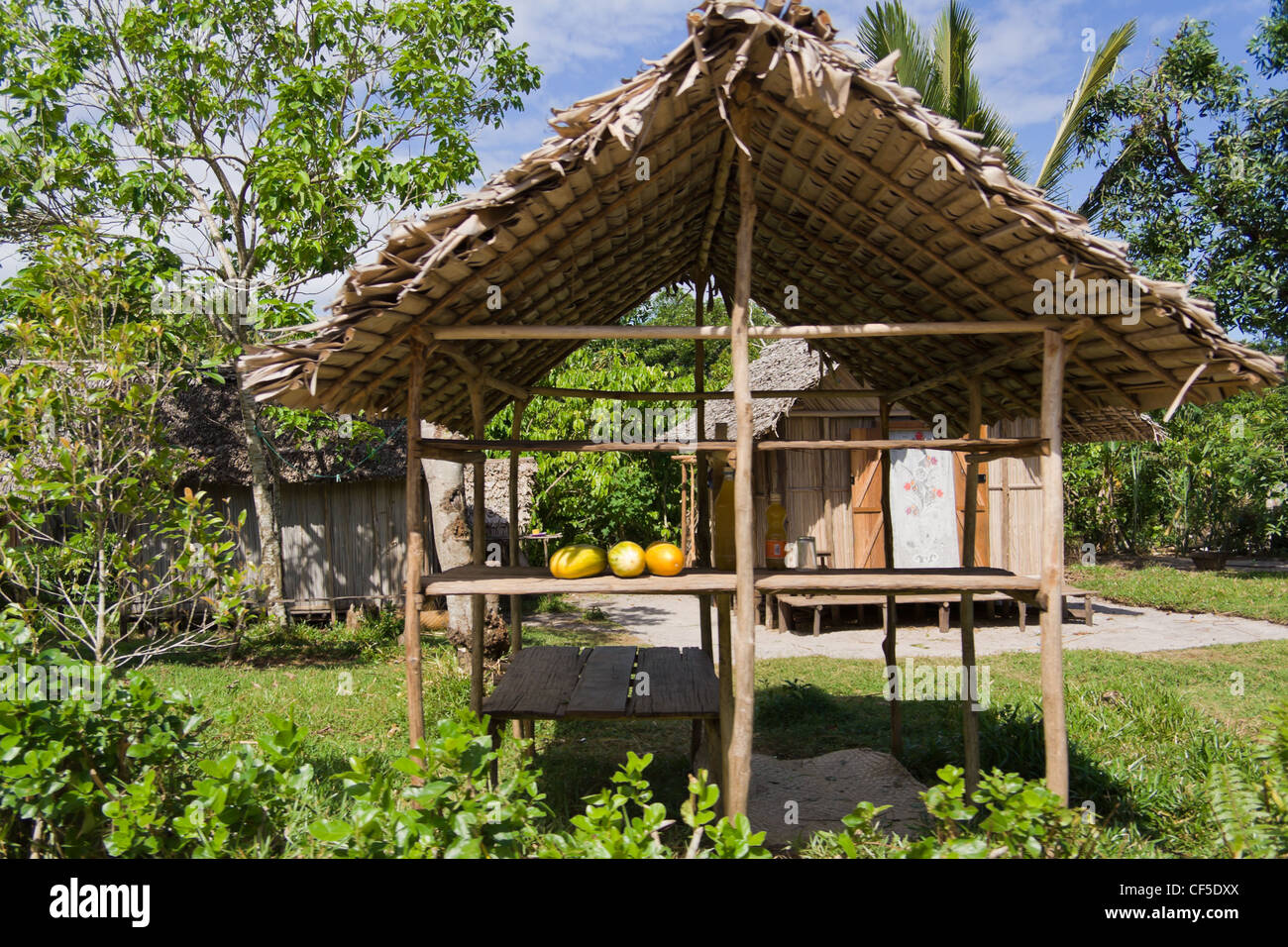 Traditional construction of Antongil Bay, east of Madagascar Stock ...