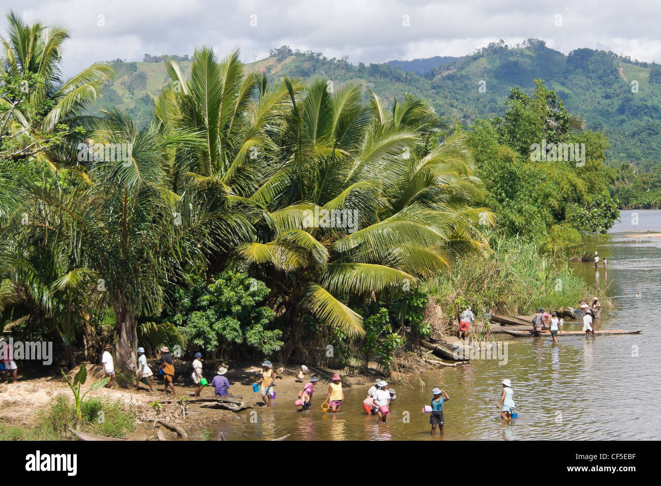 Coastal landscape of the Antongil Bay, east of Madagascar Stock Photo ...