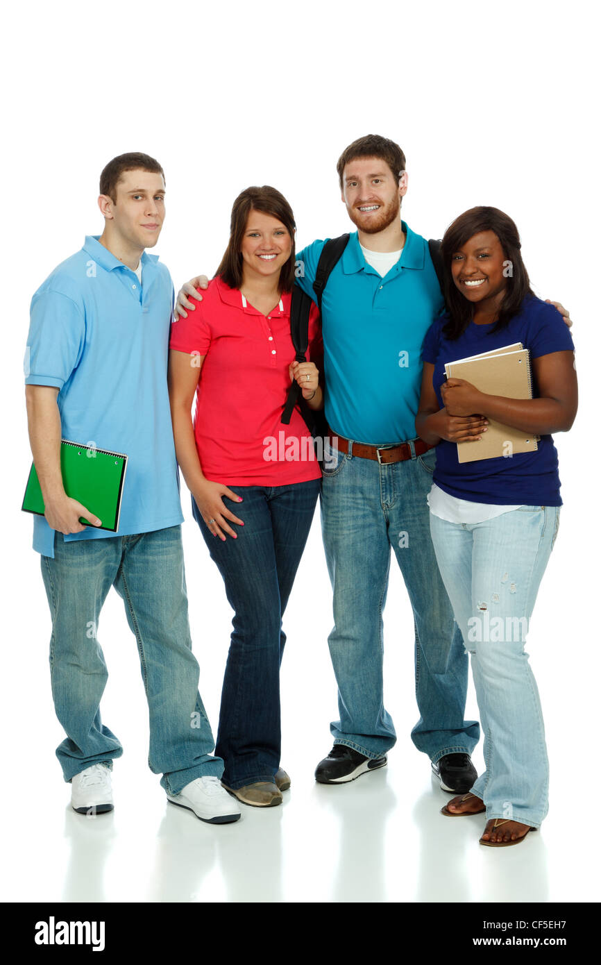 Multicultural College students/friends, male and female Stock Photo - Alamy
