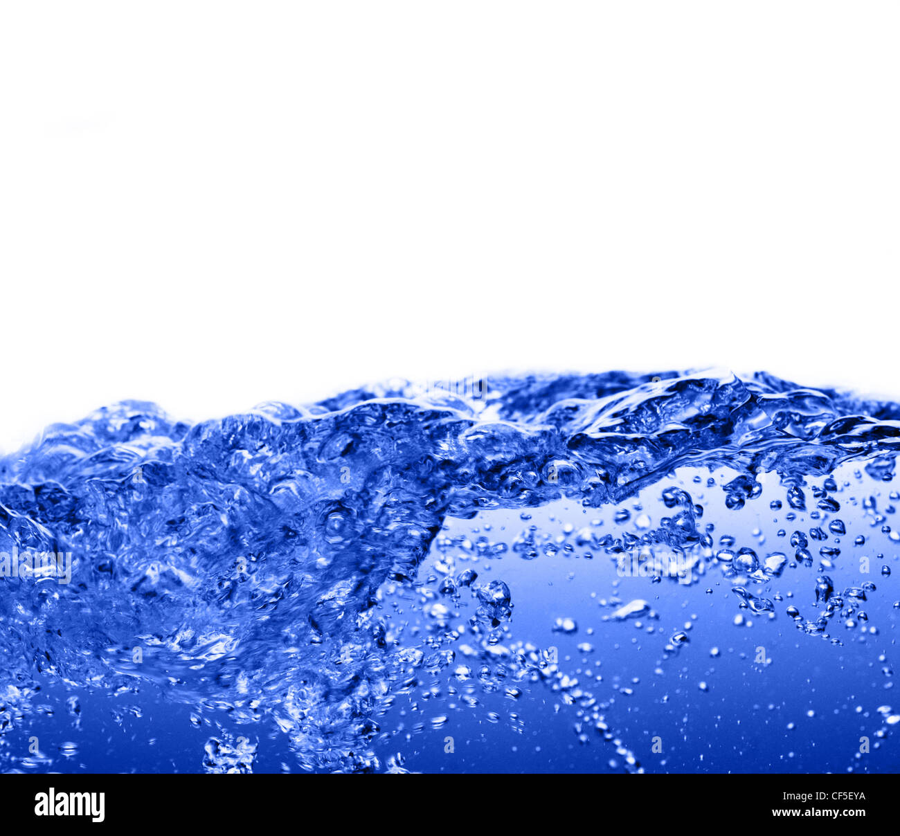 Crisp, clear, blue water photographed against white Stock Photo - Alamy