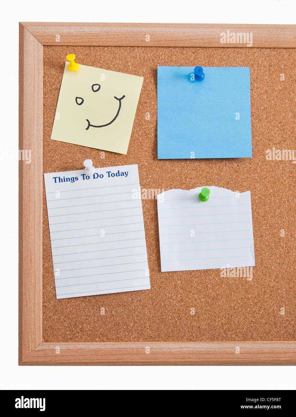 Full board of notes and to-does blank Stock Photo - Alamy