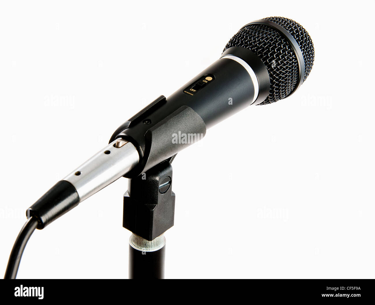 Stage Mic on stand for singer Stock Photo - Alamy