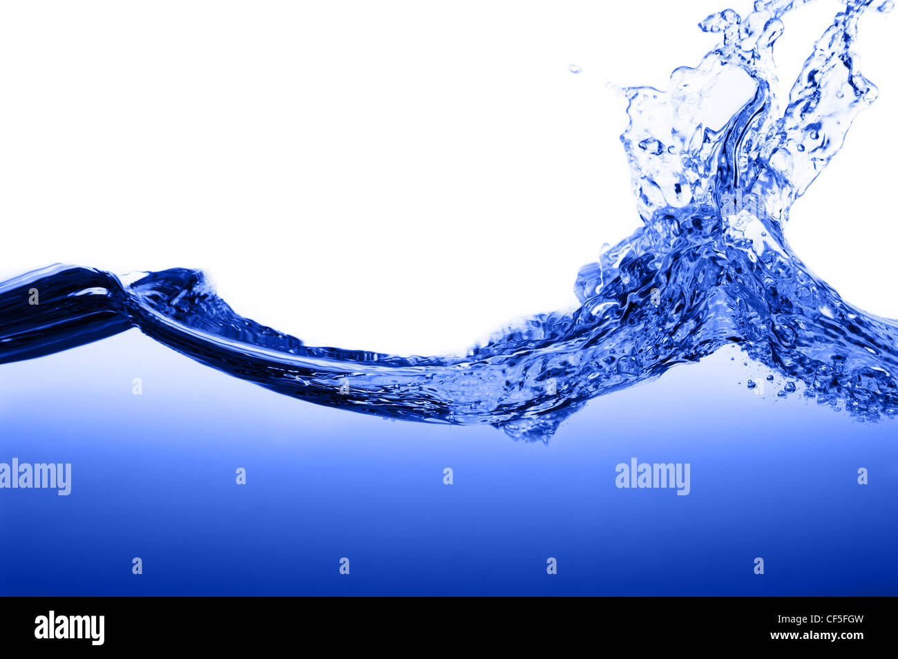 Crisp, clear, blue water photographed against white Stock Photo - Alamy