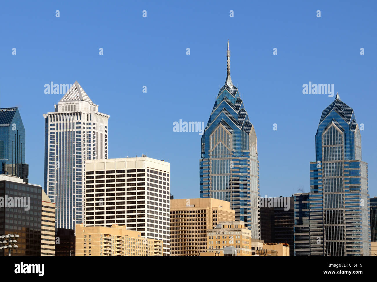Landmark Philadelphia, Pennsylvania skyscrapers tower in the skyline ...