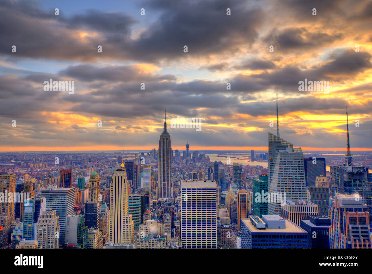 Aerial view sunset art deco hi-res stock photography and images - Alamy