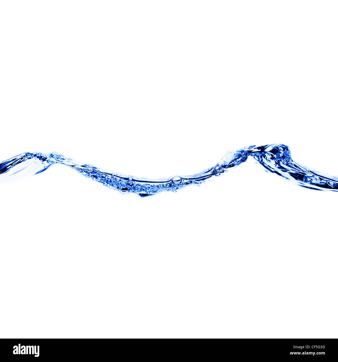 Crisp, clean, blue water photographed against a white background Stock ...