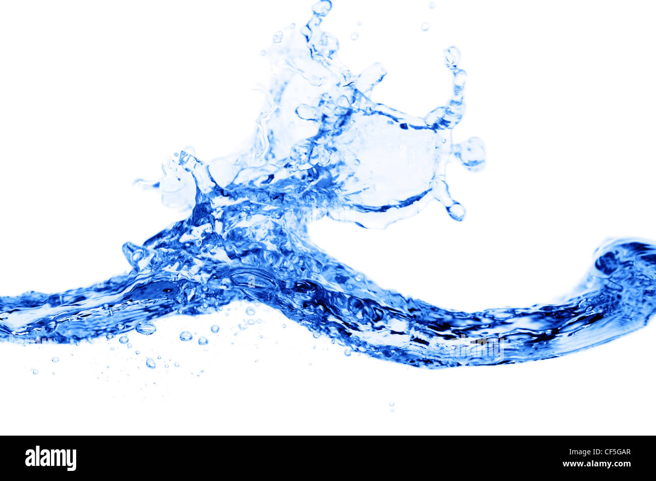 Crisp, clean, blue water photographed against a white background Stock ...