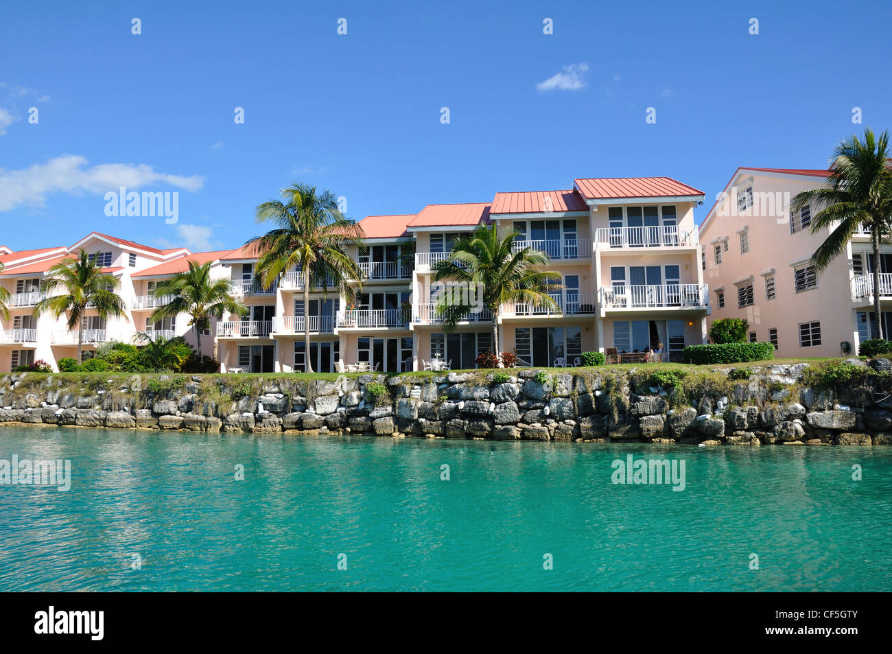 Bell Channel Club & Marina condos, Lucaya beach, Bahamas Stock Photo ...