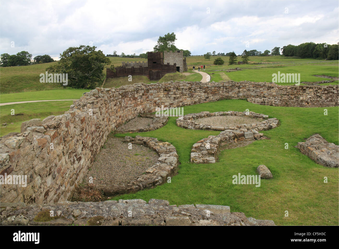 Vindolanda roman fort northumberland england ian hi-res stock ...
