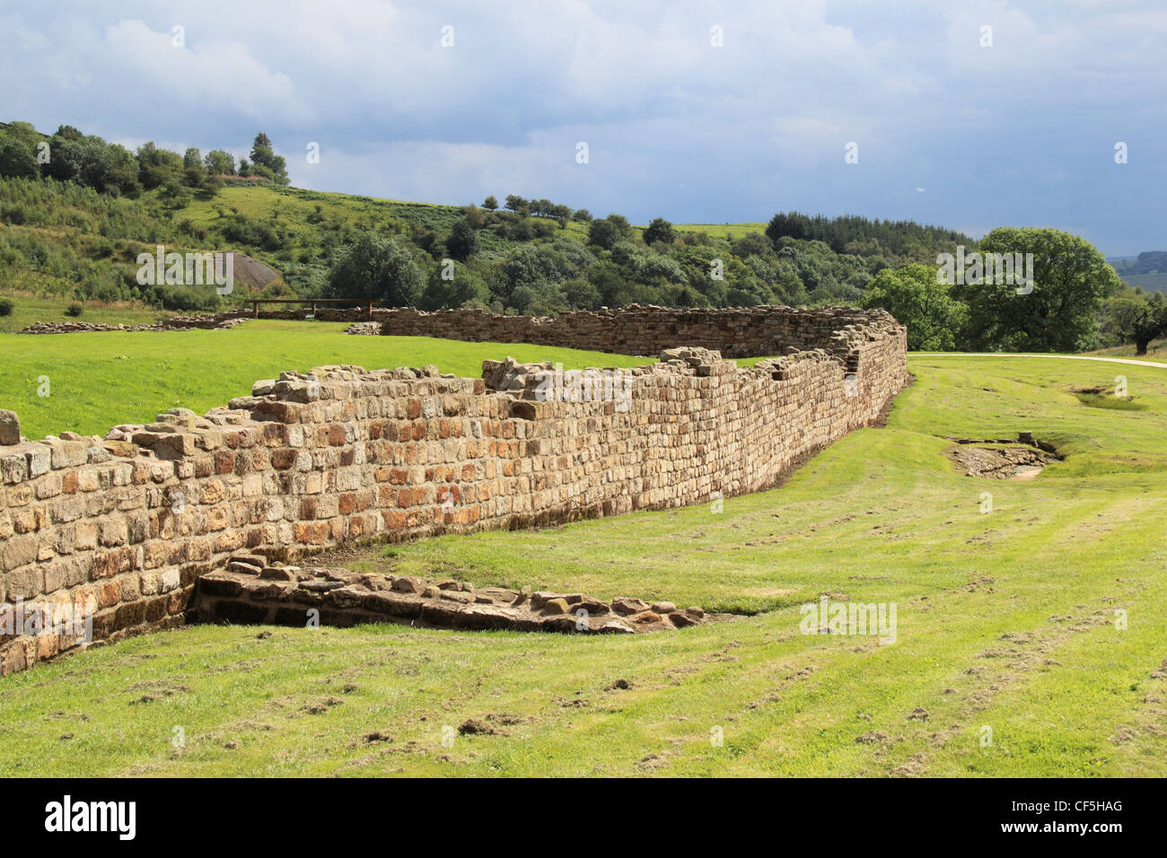 Vindolanda roman fort northumberland england ian hi-res stock ...