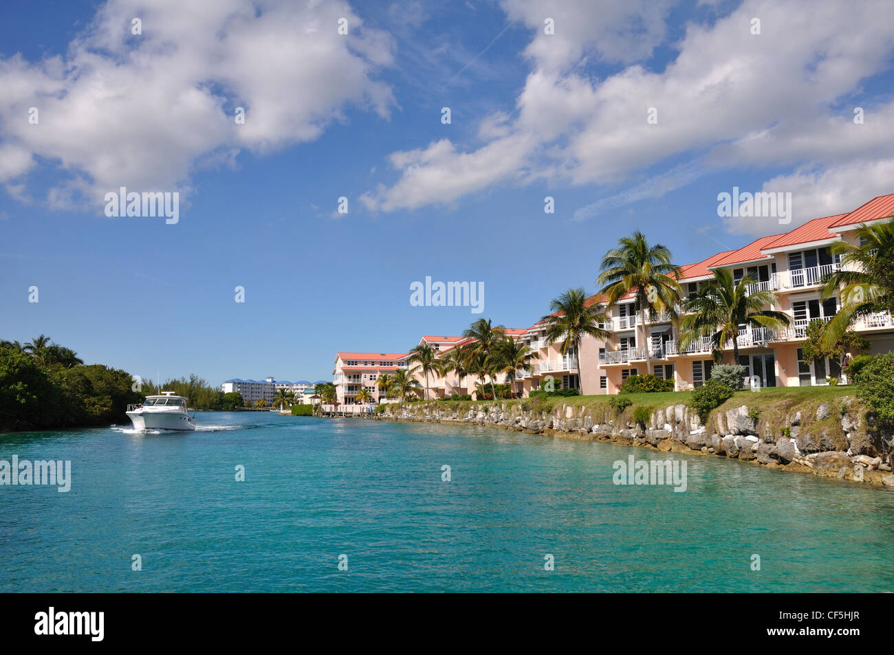 Bell Channel Club & Marina condos, Lucaya beach, Bahamas Stock Photo ...