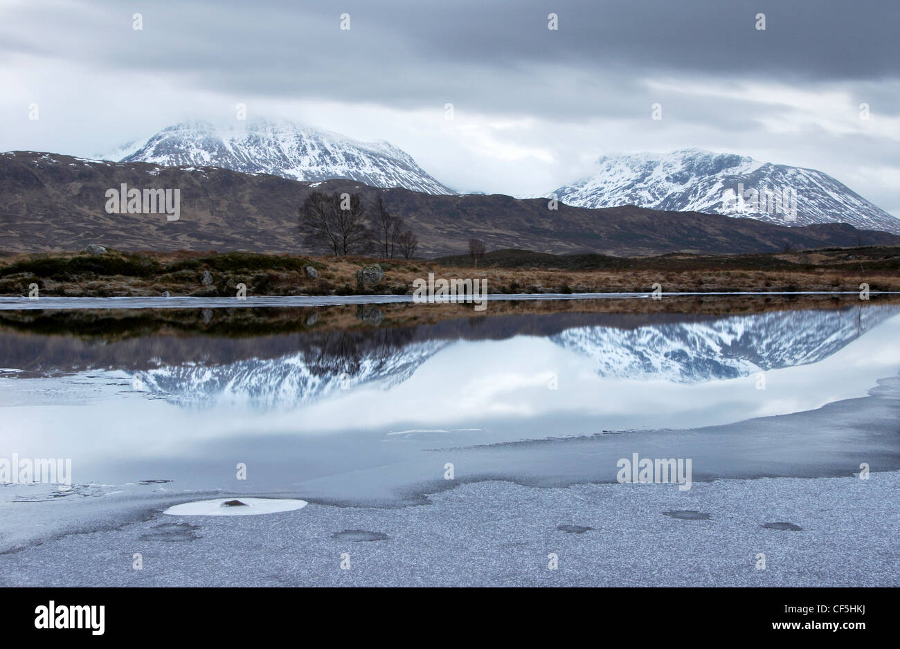 A frosted Loch Ba on Rannoch Moor Stock Photo - Alamy