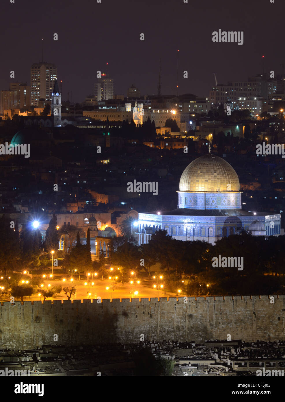 Skyline of the old city of Jerusalem, Israel Stock Photo - Alamy