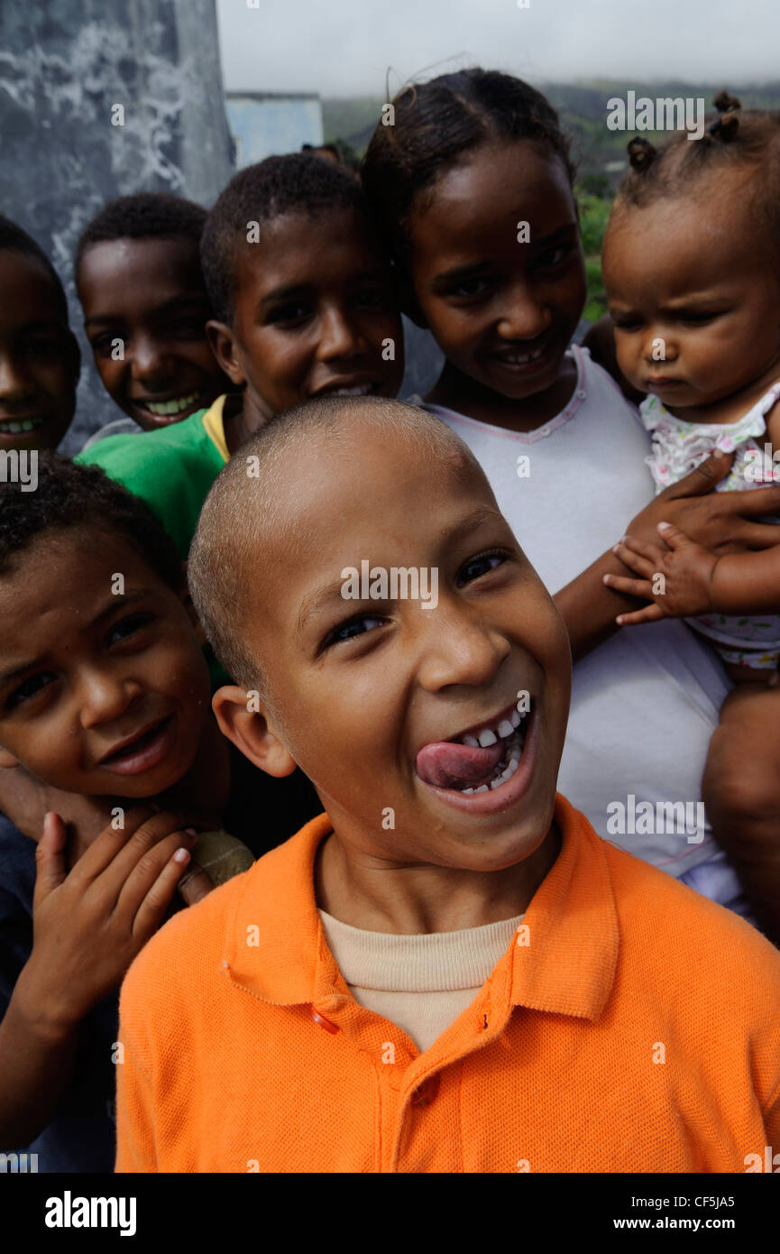 Children in Achada Fuma, Fogo Island, Cape Verde Islands, Africa Stock ...
