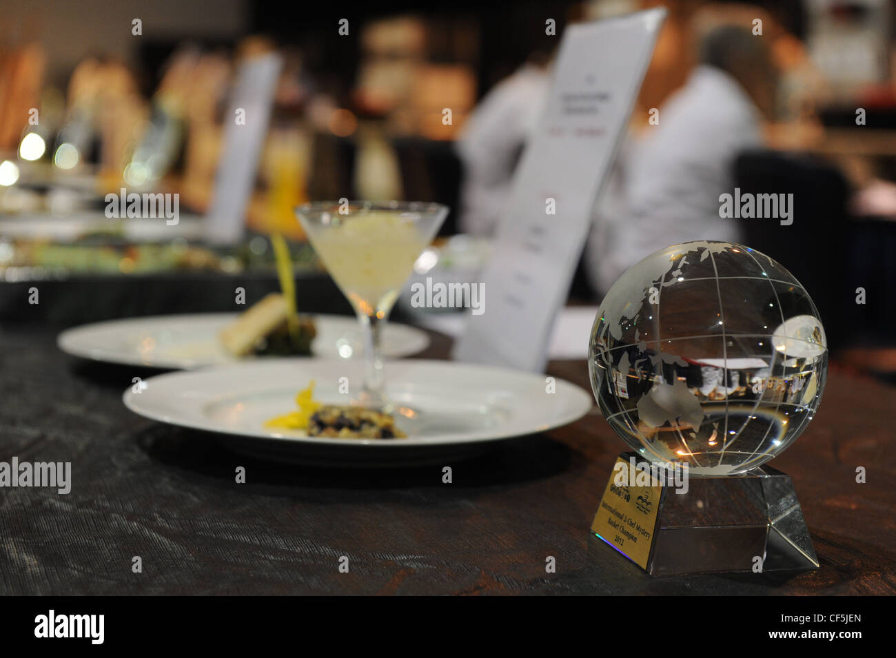 Dishes on display prepared by USA Culinary Team, Canada Culinary Team ...