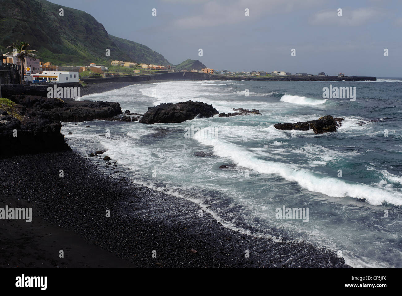 Port of Mosteiros, Fogo Island, Cape Verde Islands, Africa Stock Photo ...